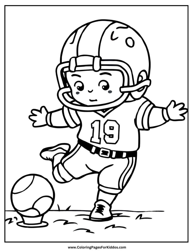 Football Coloring Pages: 10 Free Printable PDF