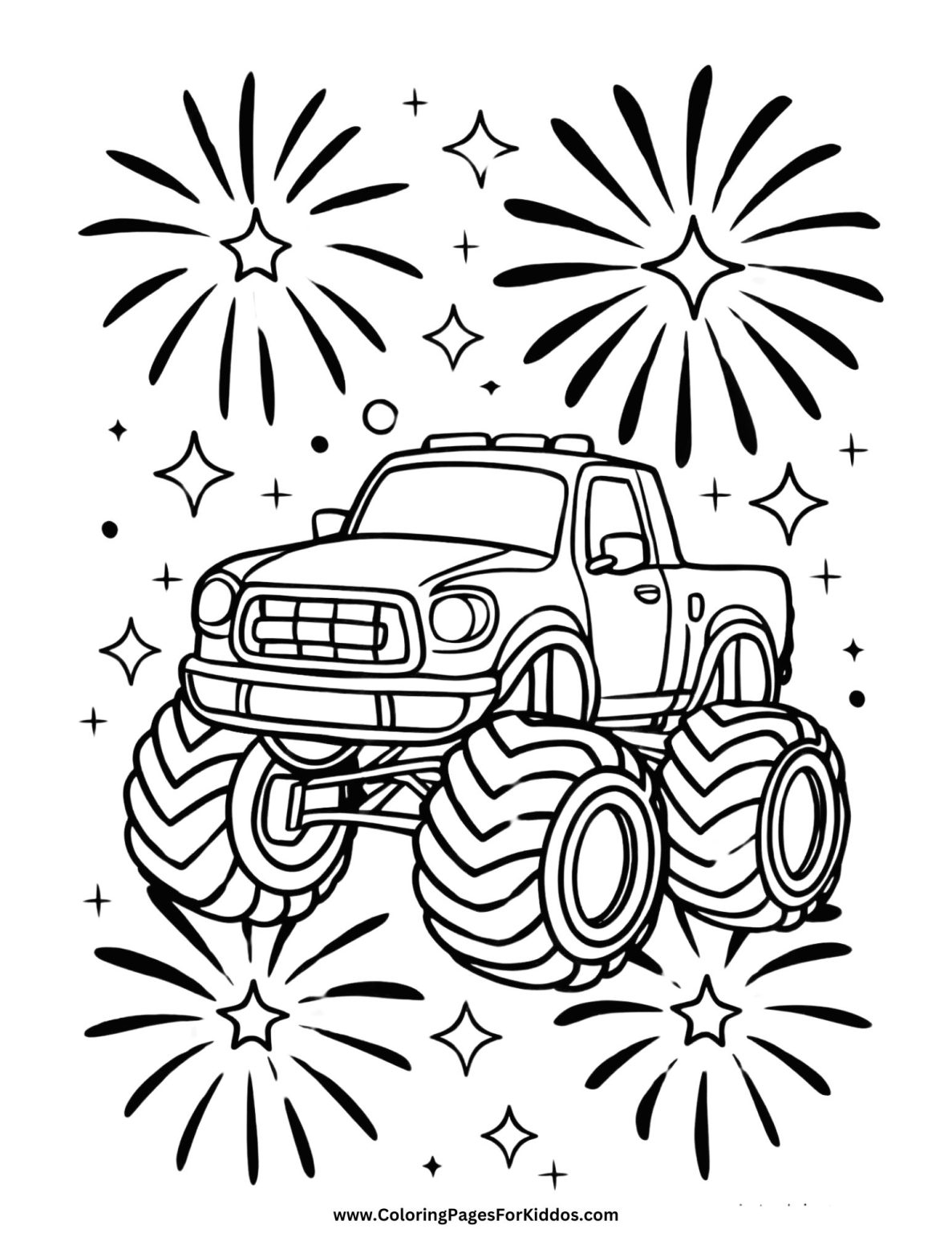 Monster Truck Coloring Pages: 10 Free Printable PDF