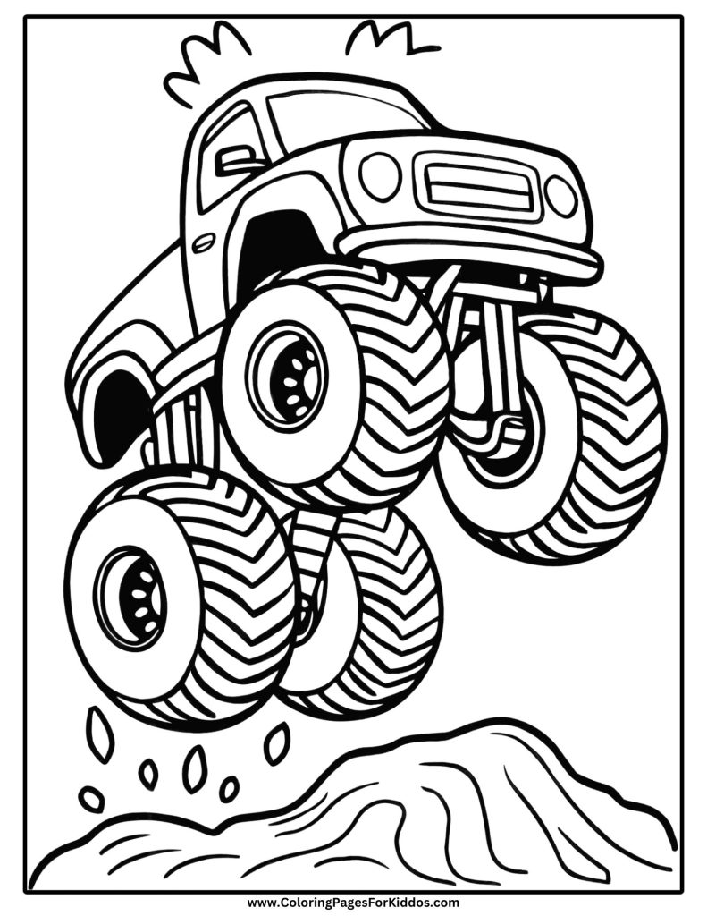 Monster Truck Coloring Pages: 10 Free Printable PDF