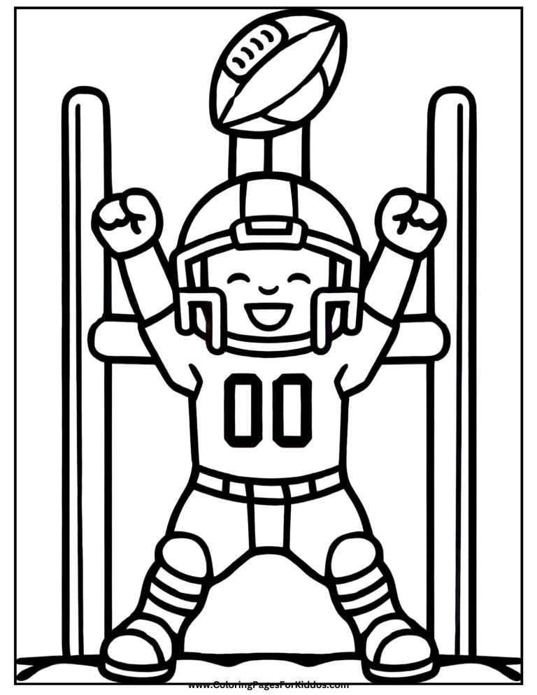 Football Coloring Pages: 10 Free Printable PDF