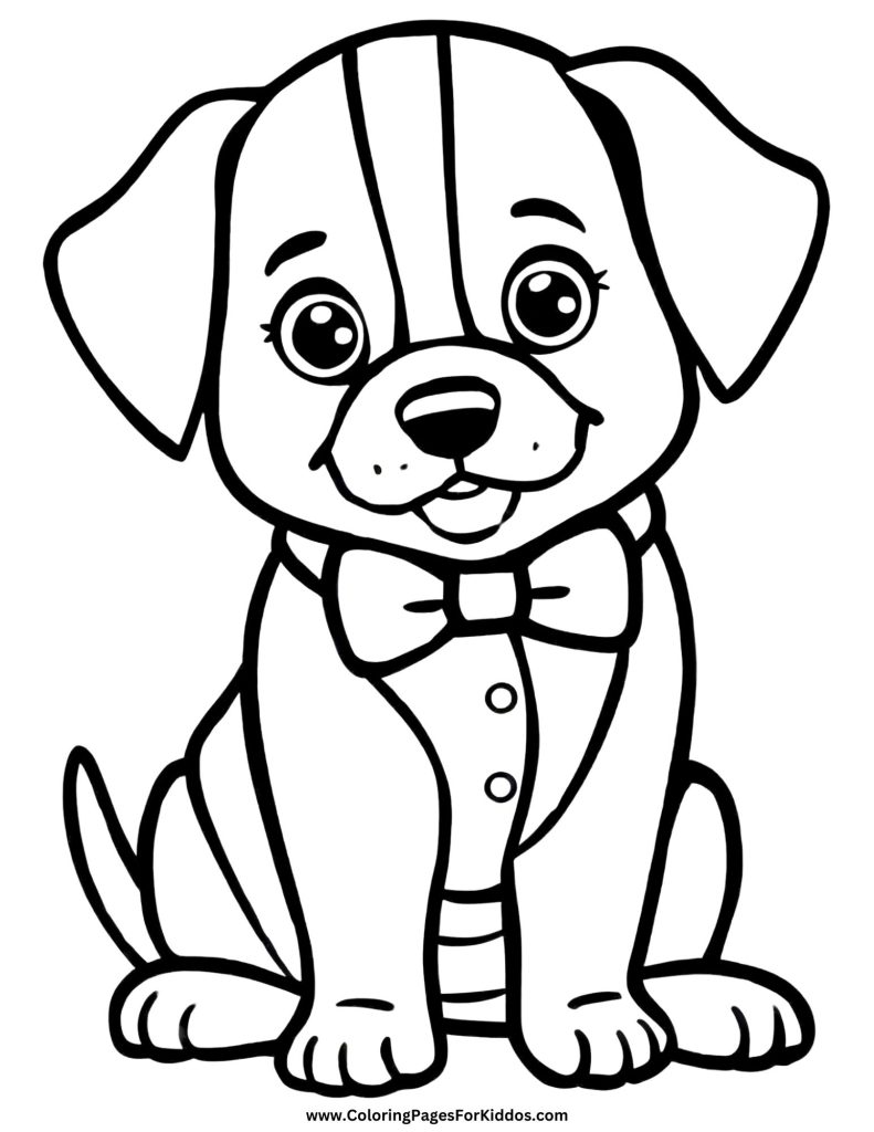 Puppy Coloring Pages: 10 Free Printable PDF