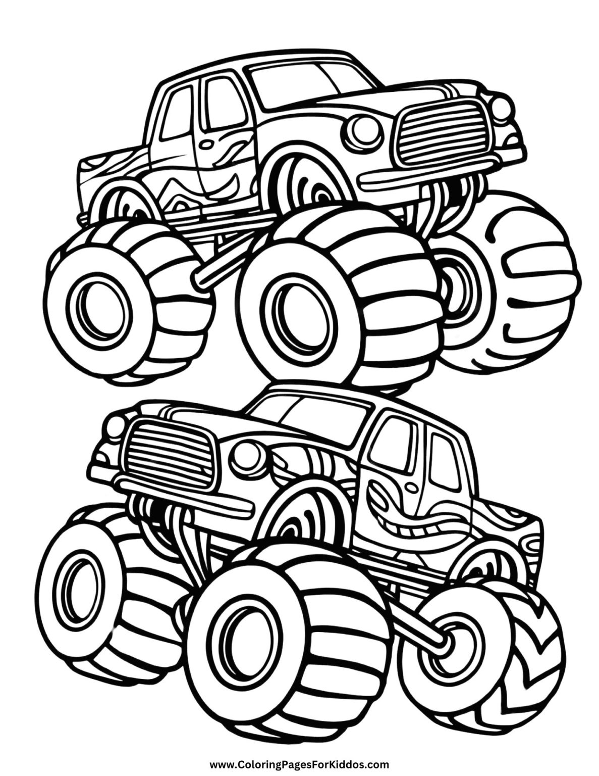 Monster Truck Coloring Pages: 10 Free Printable PDF
