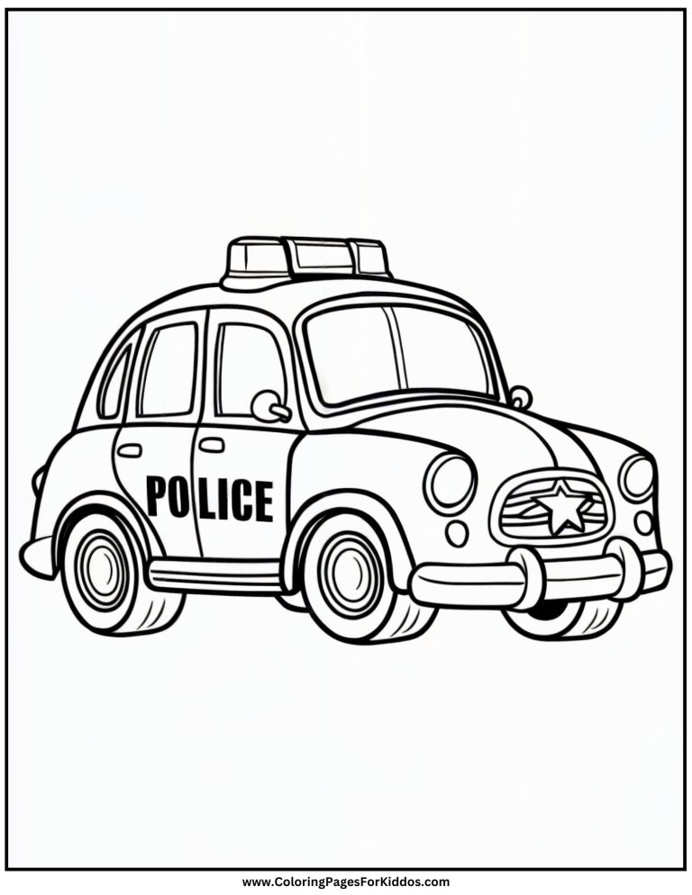 Car Coloring Pages: 10 Free Printable PDF