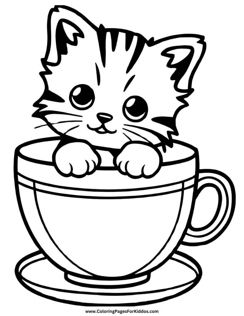 Kitten Coloring Pages: 10 Free Printable PDF