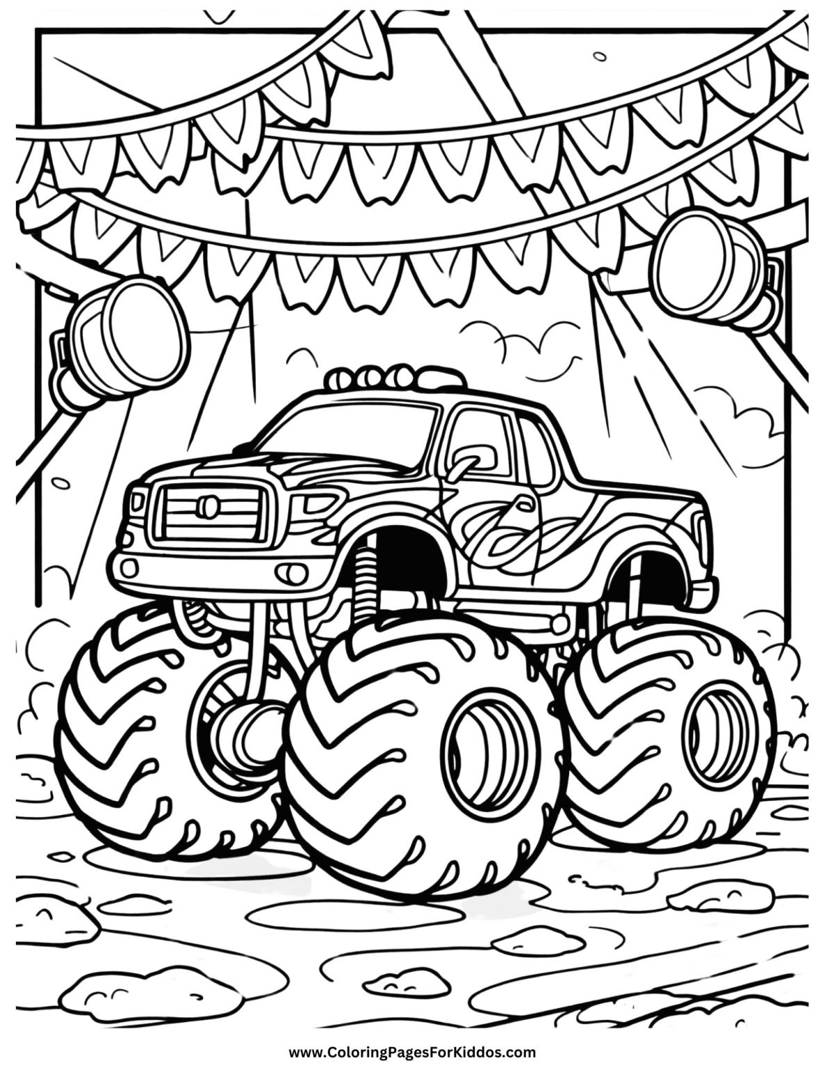 Monster Truck Coloring Pages: 10 Free Printable PDF
