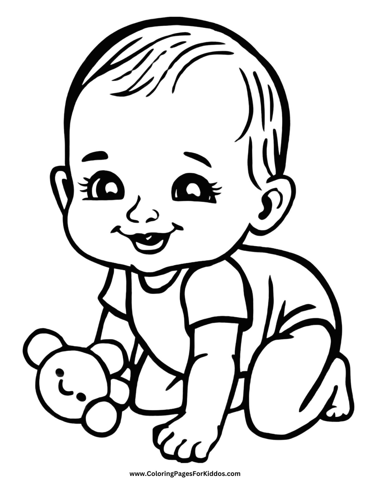 Baby Coloring Pages: 10 Free Printable PDFs