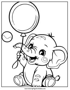 Elephant Coloring Pages: 10 Free Printable PDFs