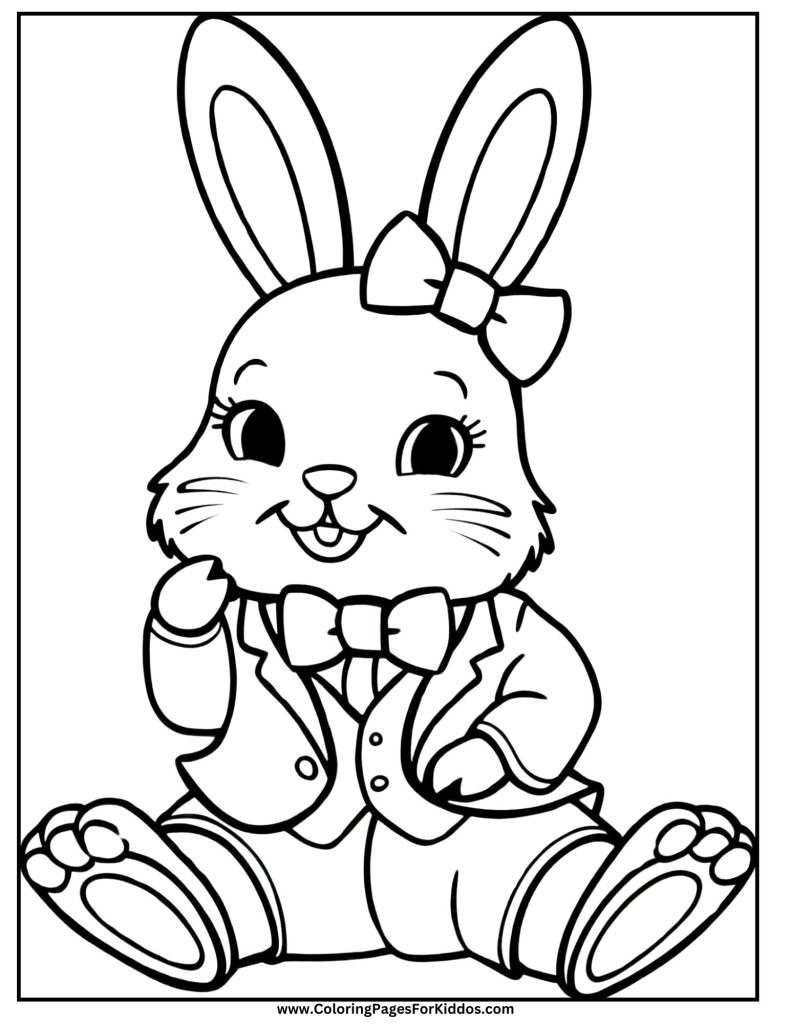Bunny Coloring Pages: 10 Free Printable PDFs