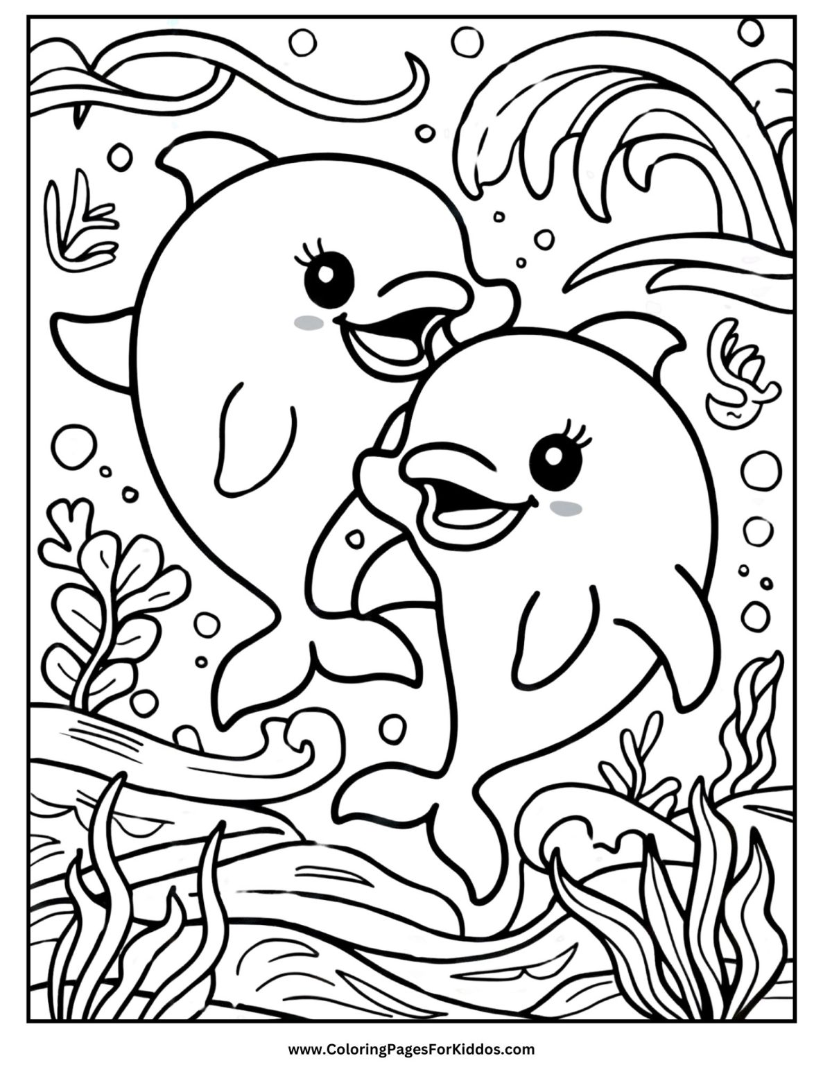 Dolphin Coloring Pages: 10 Free Printable PDFs
