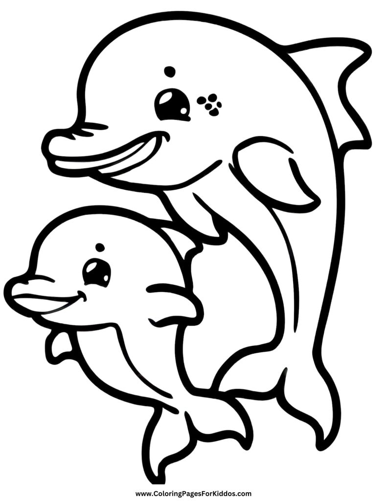 Dolphin Coloring Pages: 10 Free Printable PDFs