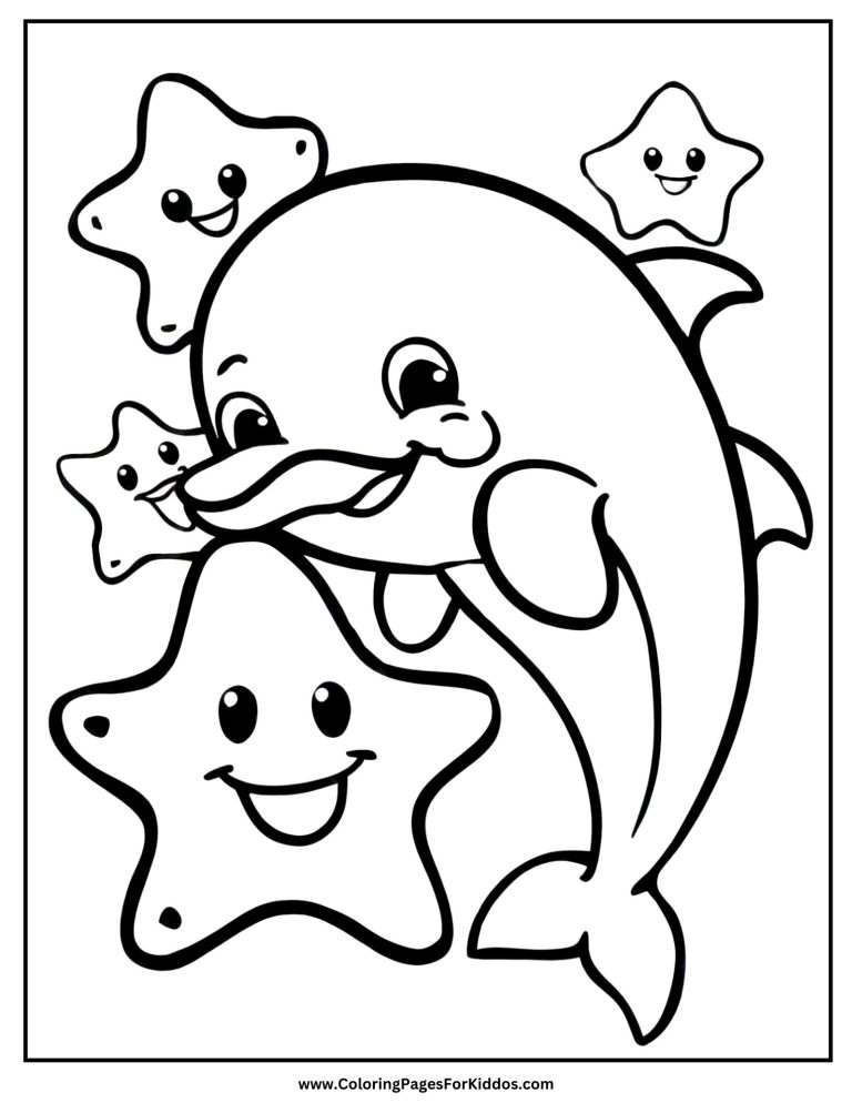 Dolphin Coloring Pages: 10 Free Printable PDFs
