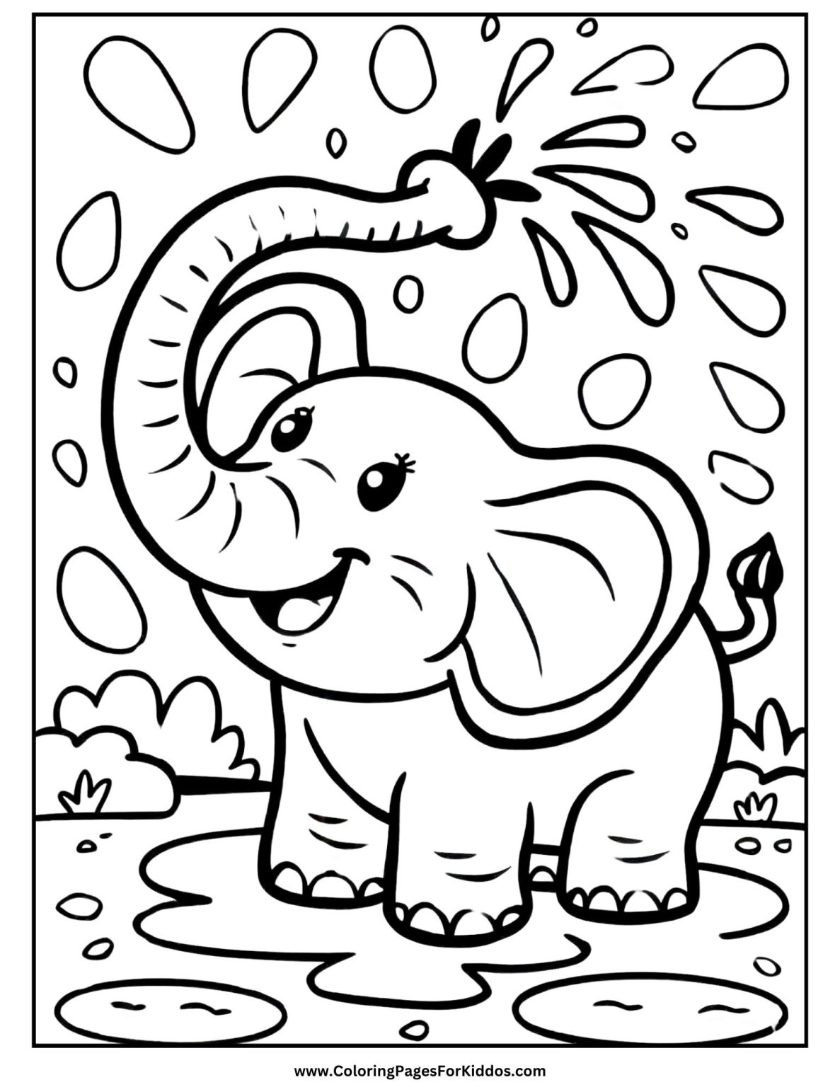 Elephant Coloring Pages: 10 Free Printable PDFs