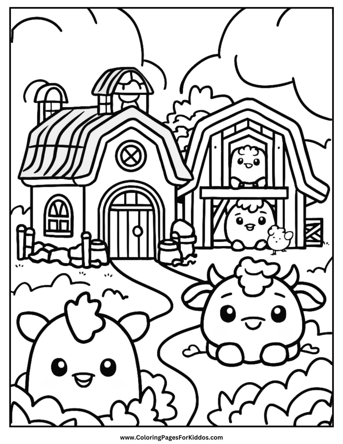 House Coloring Pages: 10 Free Printable PDFs