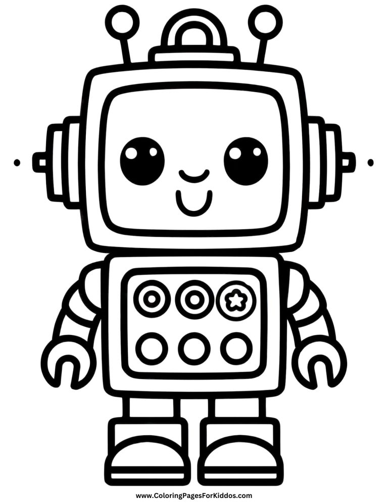 Simple Coloring Pages: 10 Free Printable PDFs