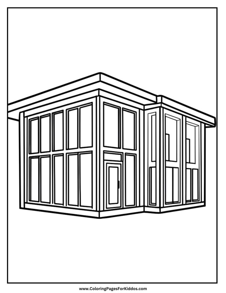 House Coloring Pages: 10 Free Printable PDFs