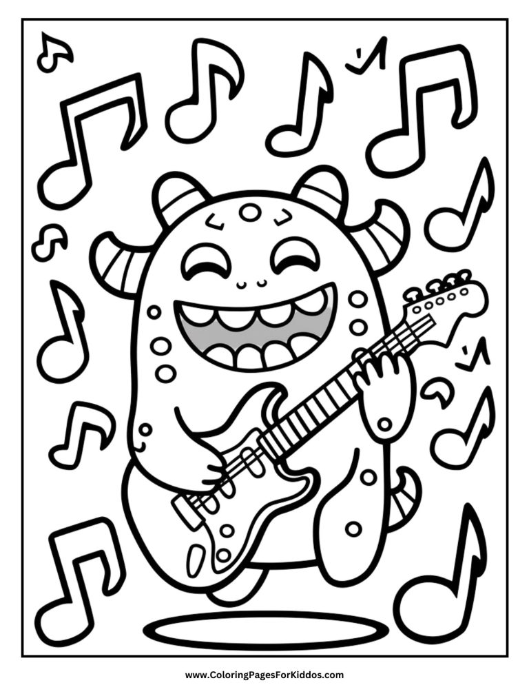 Monster Coloring Pages: 10 Free Printable PDFs