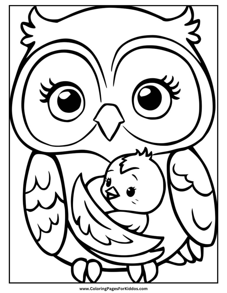 Owl Coloring Pages: 10 Free Printable PDFs