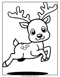 Reindeer Coloring Pages: 10 Free Printable PDFs