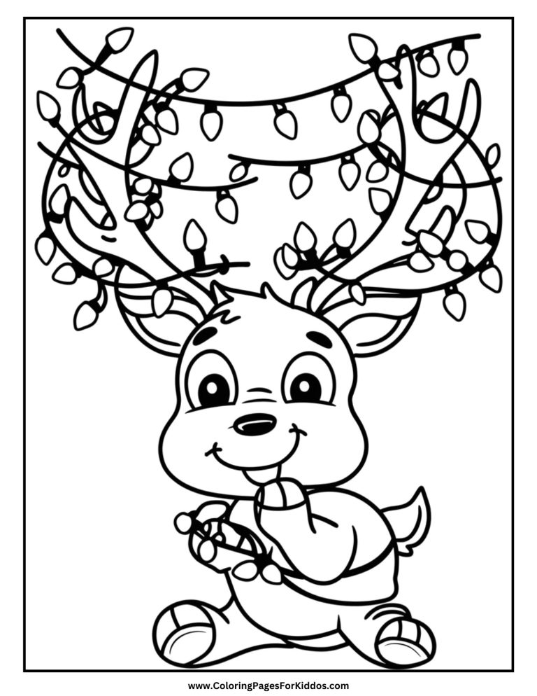 Reindeer Coloring Pages: 10 Free Printable PDFs