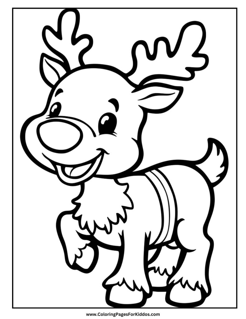 Reindeer Coloring Pages: 10 Free Printable PDFs