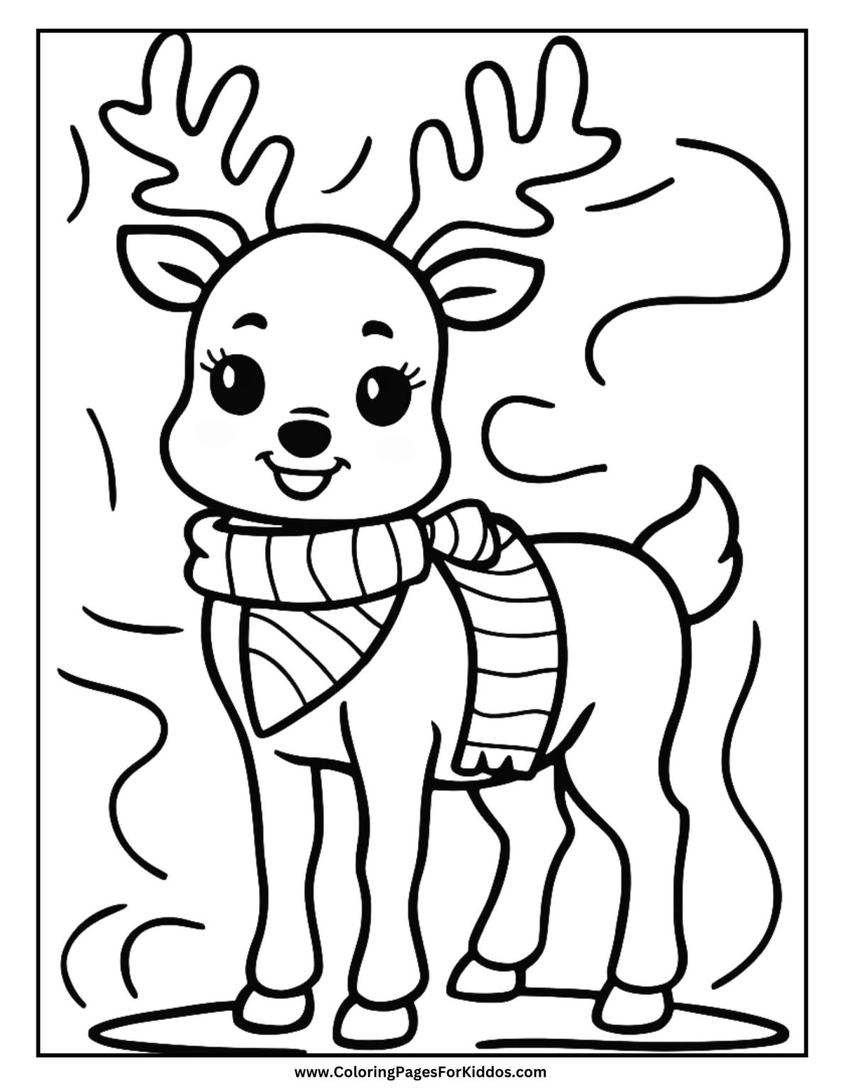 Reindeer Coloring Pages: 10 Free Printable PDFs