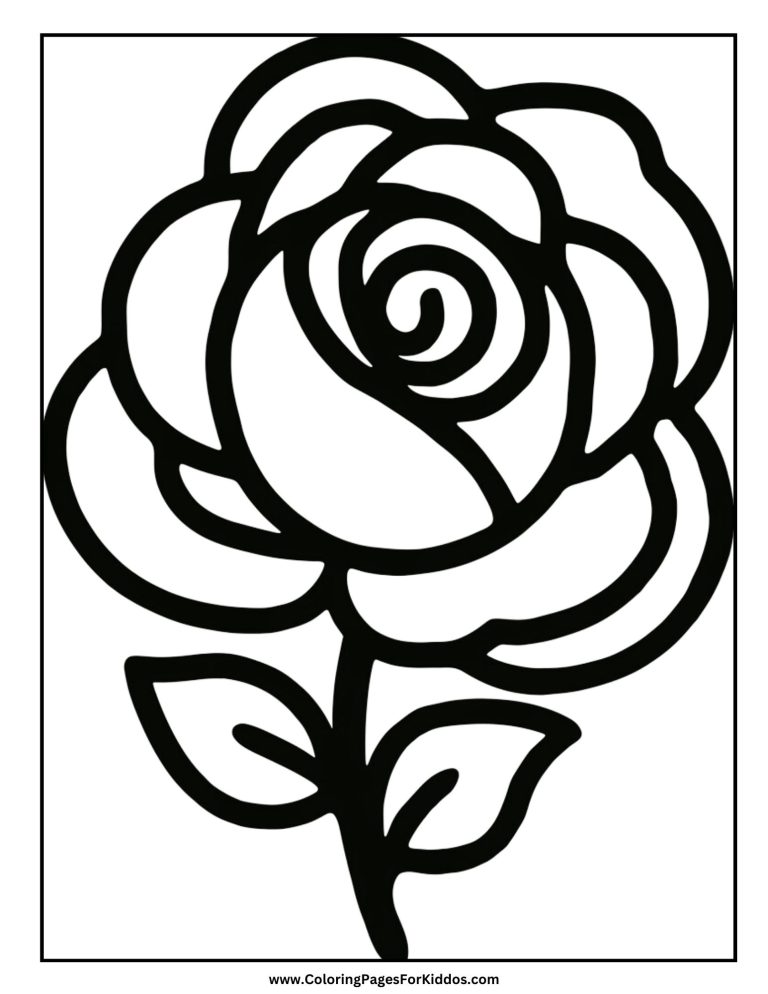 Rose Coloring Pages: 10 Free Printable PDFs