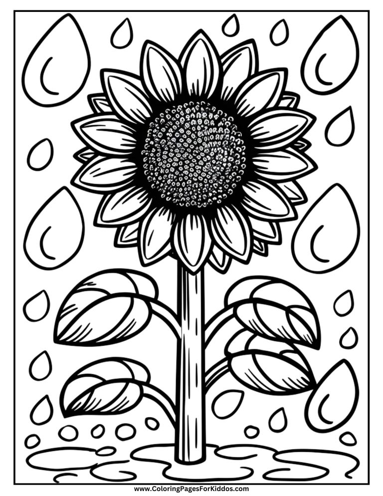 Sunflower Coloring Pages: 10 Free Printable PDFs