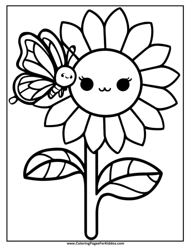 Sunflower Coloring Pages: 10 Free Printable PDFs