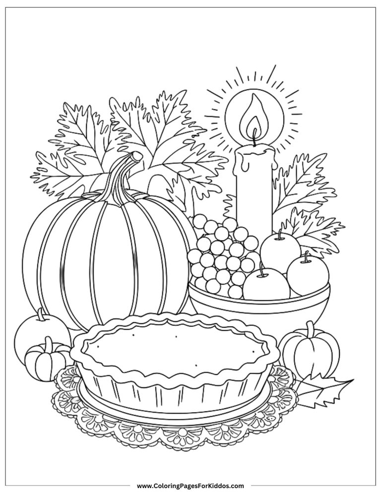 Thanksgiving Coloring Pages: 48 Free Printable PDFs