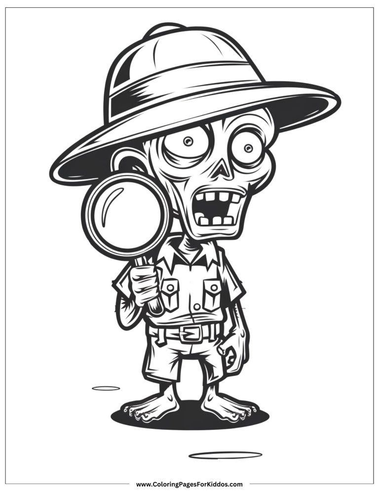 Zombie Coloring Pages: 48 Free Printable PDFs
