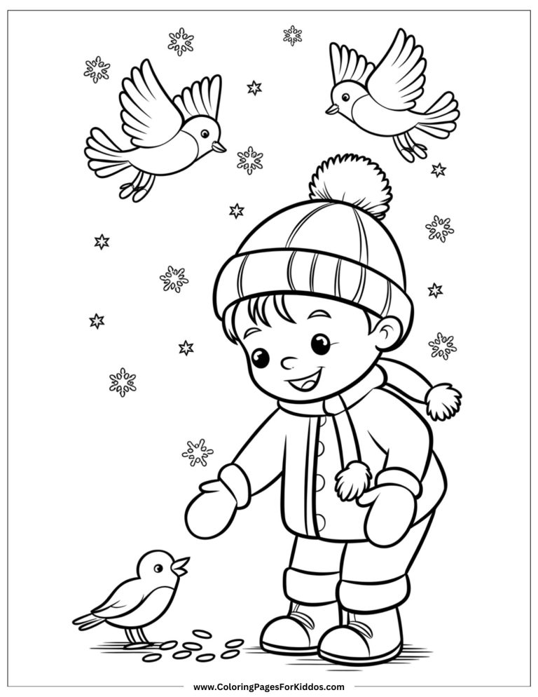 Winter Coloring Pages: 48 Free Printable PDFs