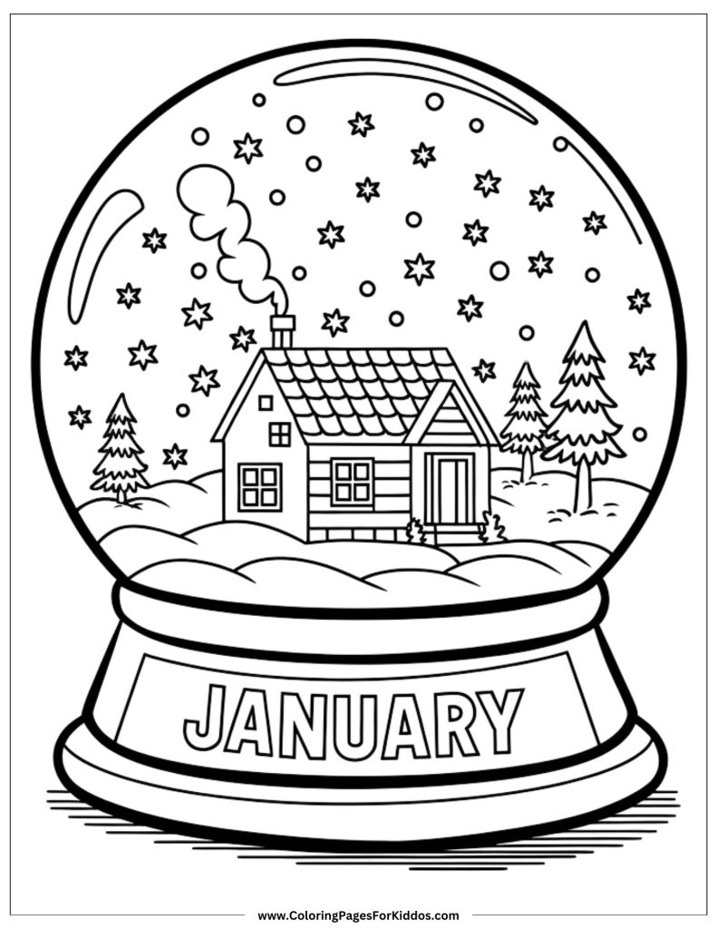 January Coloring Pages: 48 Free Printable PDFs