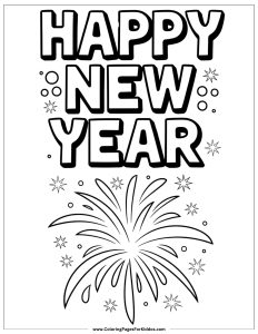 New Year's Coloring Pages: 48 Free Printable PDFs