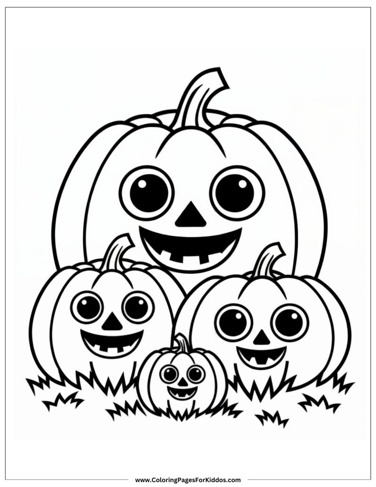 Pumpkin Coloring Pages: 48 Free Printable PDF