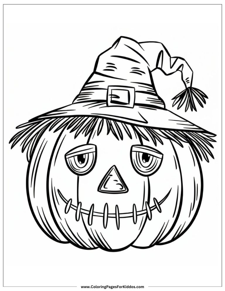 Pumpkin Coloring Pages: 48 Free Printable PDF