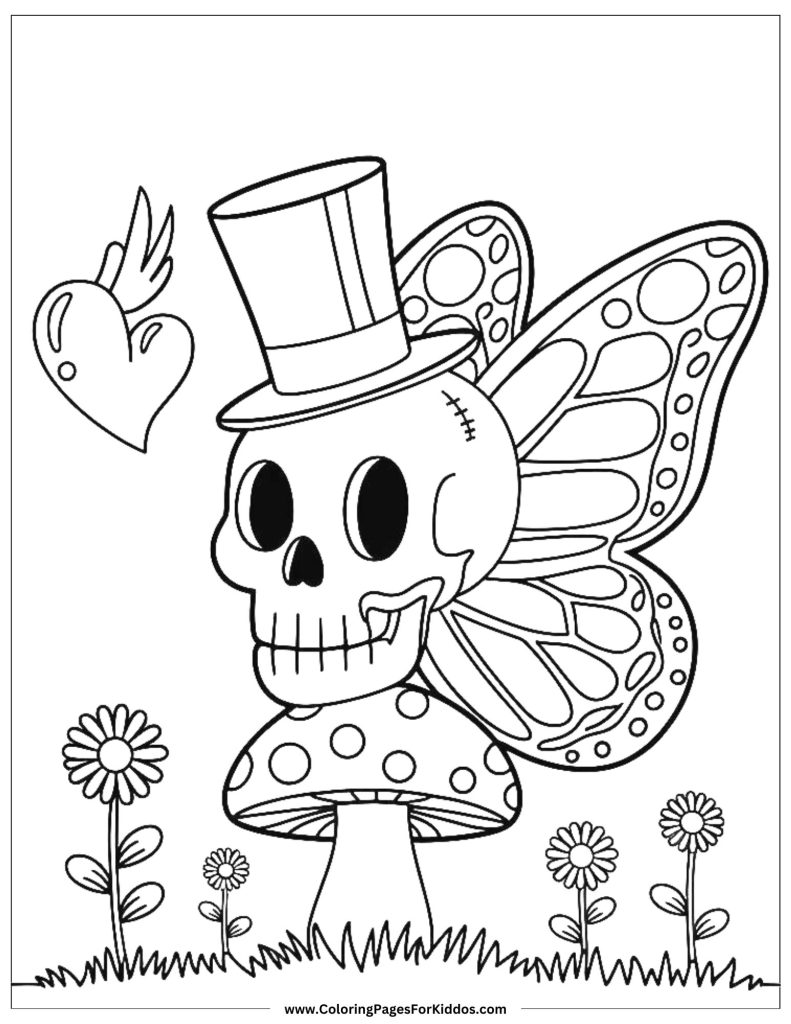 Skull Coloring Pages: 48 Free Printable PDFs