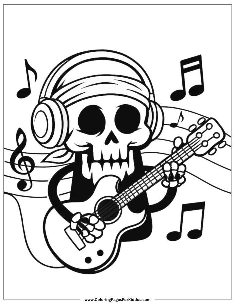 Skull Coloring Pages: 48 Free Printable PDFs