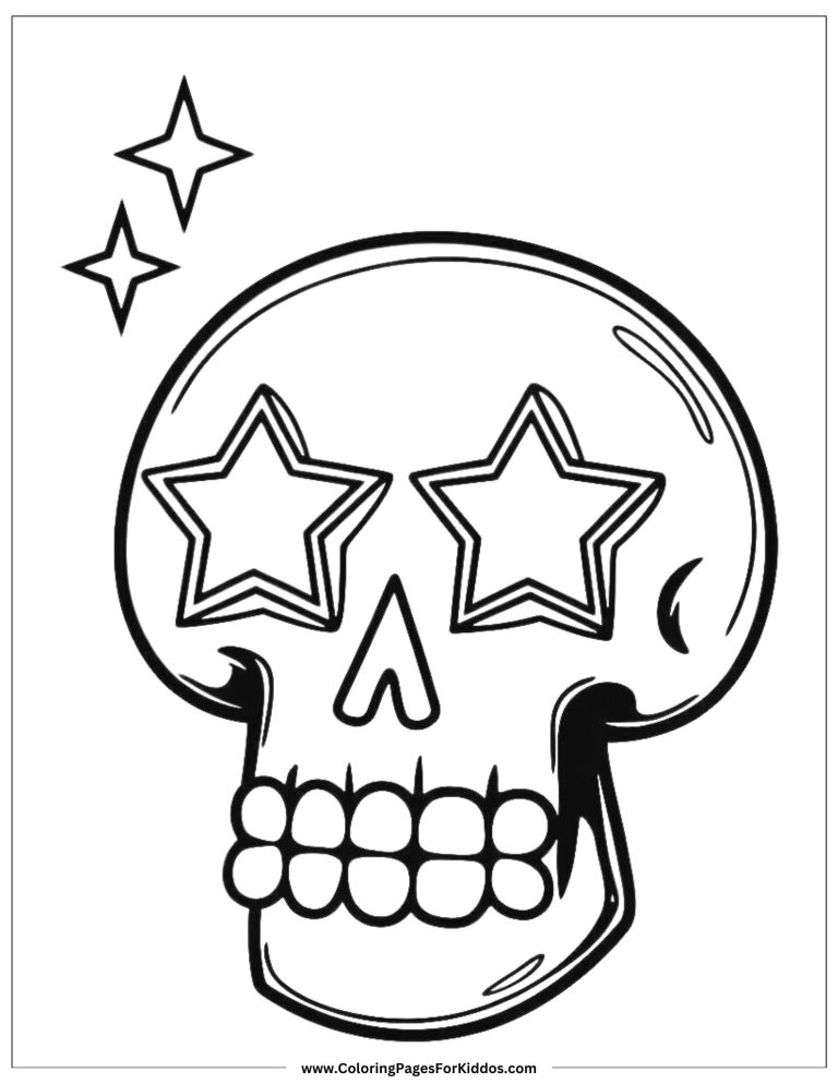Skull Coloring Pages: 48 Free Printable PDFs