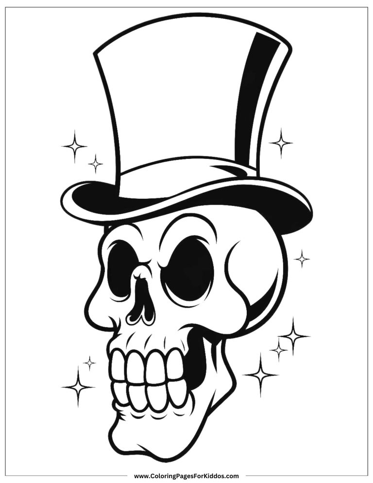 Skull Coloring Pages: 48 Free Printable PDFs
