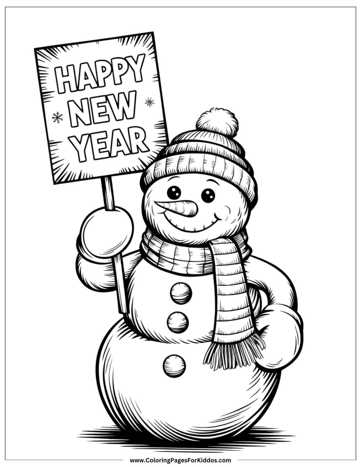 New Year's Coloring Pages: 48 Free Printable PDFs