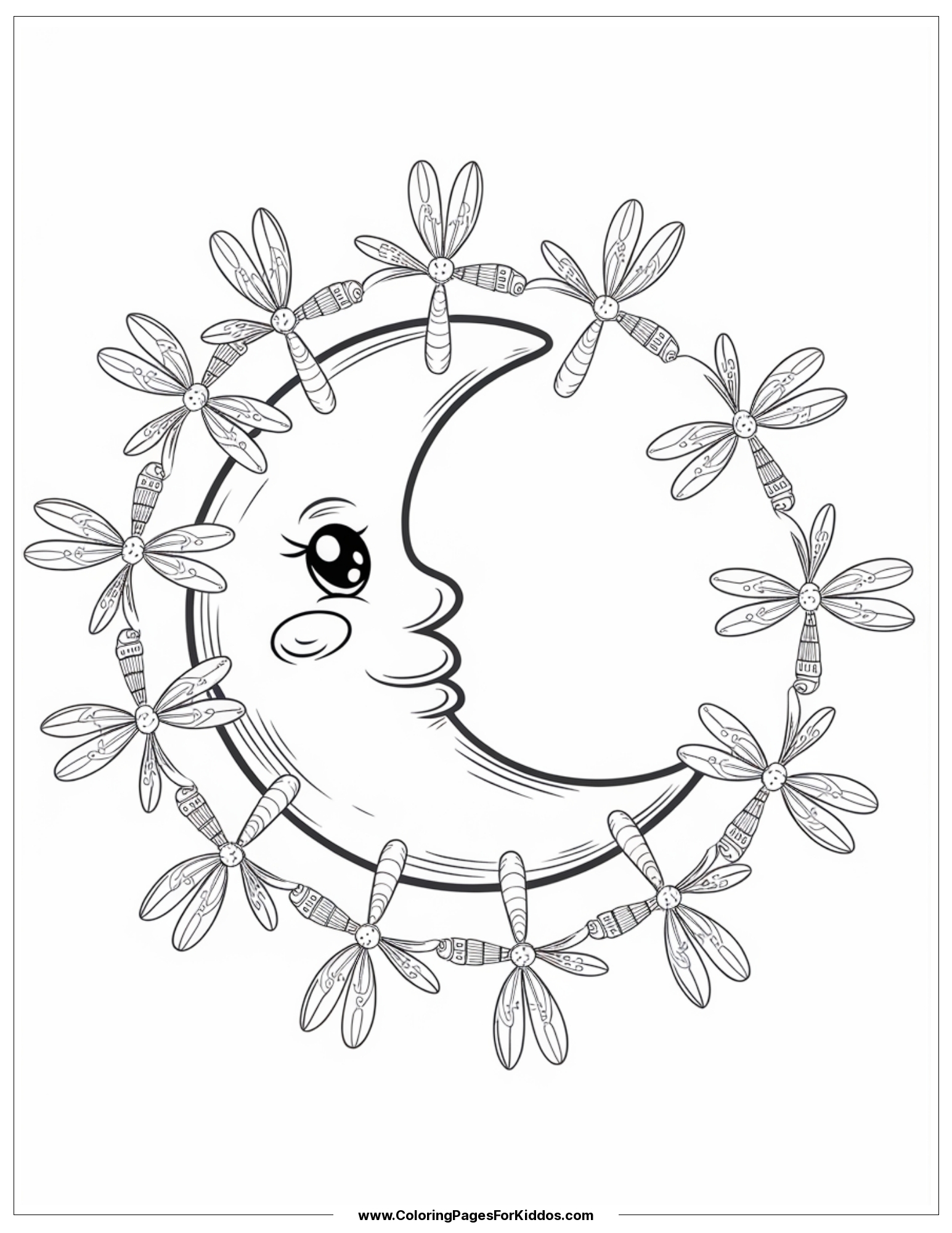 25 Adorable Kawaii Moon Coloring Pages: Free Printables For Kids