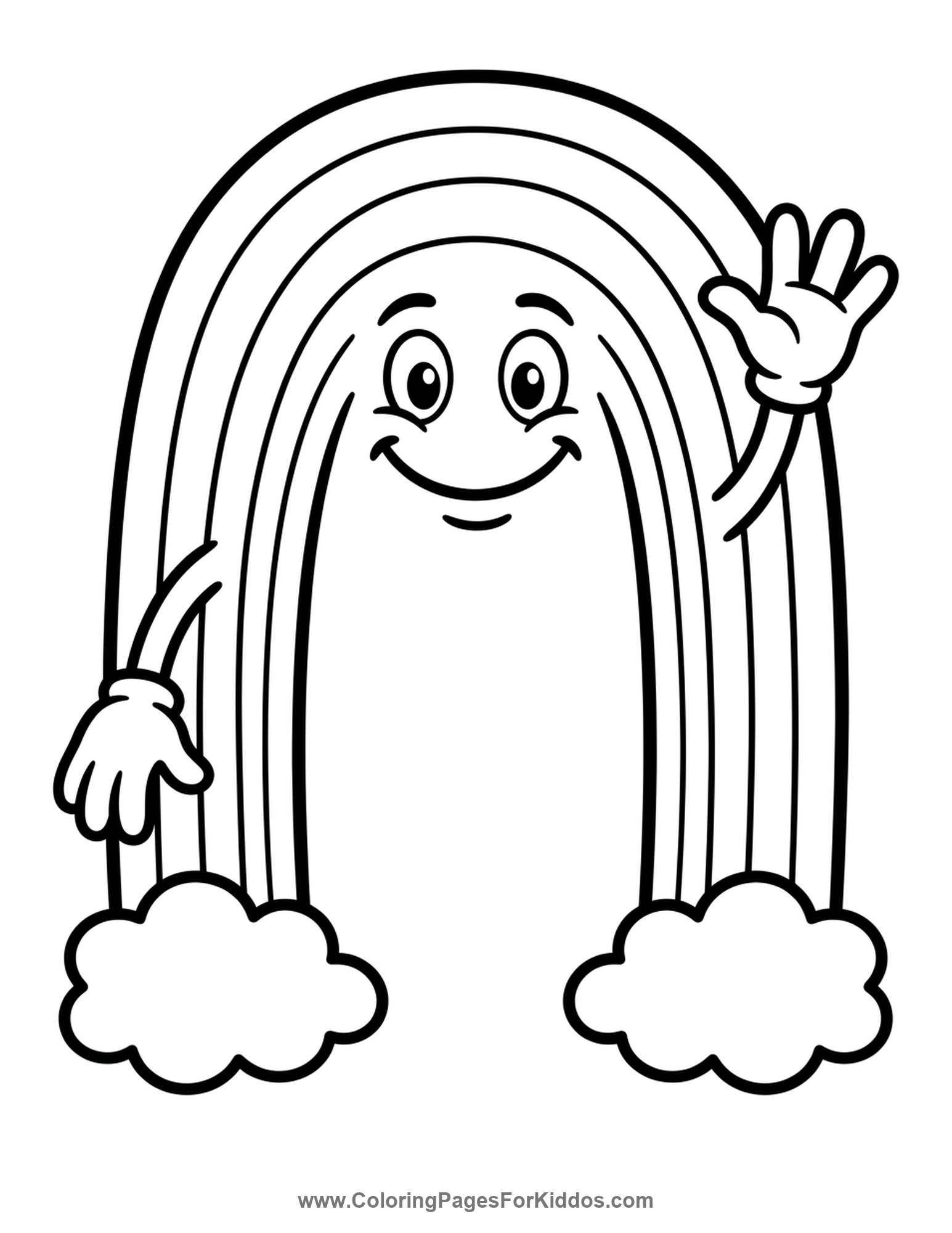 10 Free Rainbow Coloring Pages For Kids (Printable)